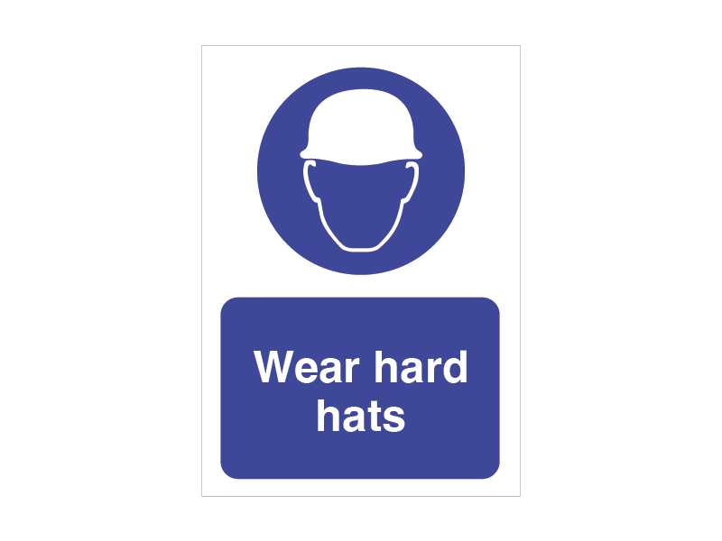 Wear Hard Hats Sign - Imprint Norwich