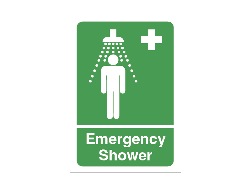 First Aid Emergency Shower Sign - Imprint Norwich