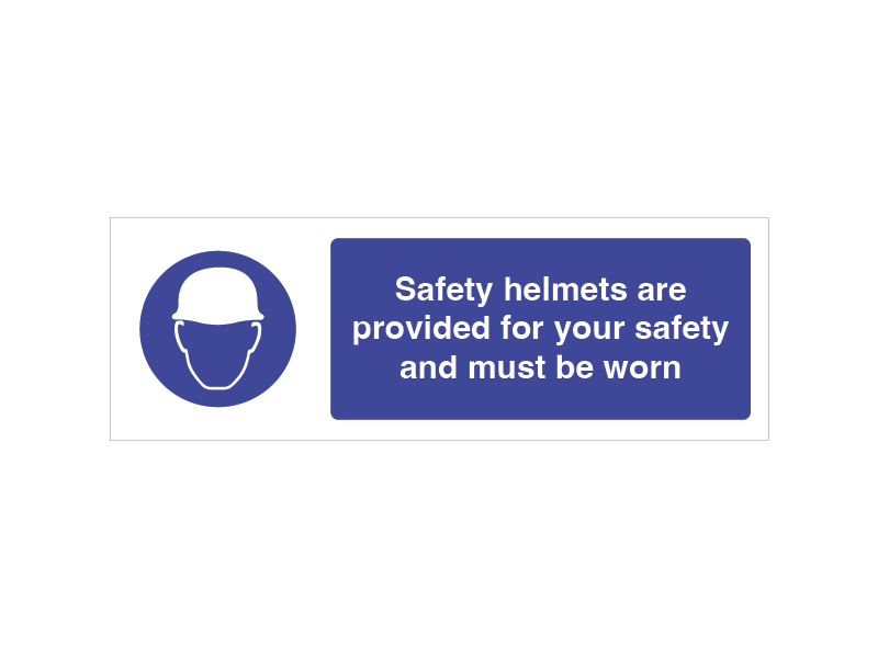 Safety Helmets Provided For Your Safety Sign - Imprint Norwich