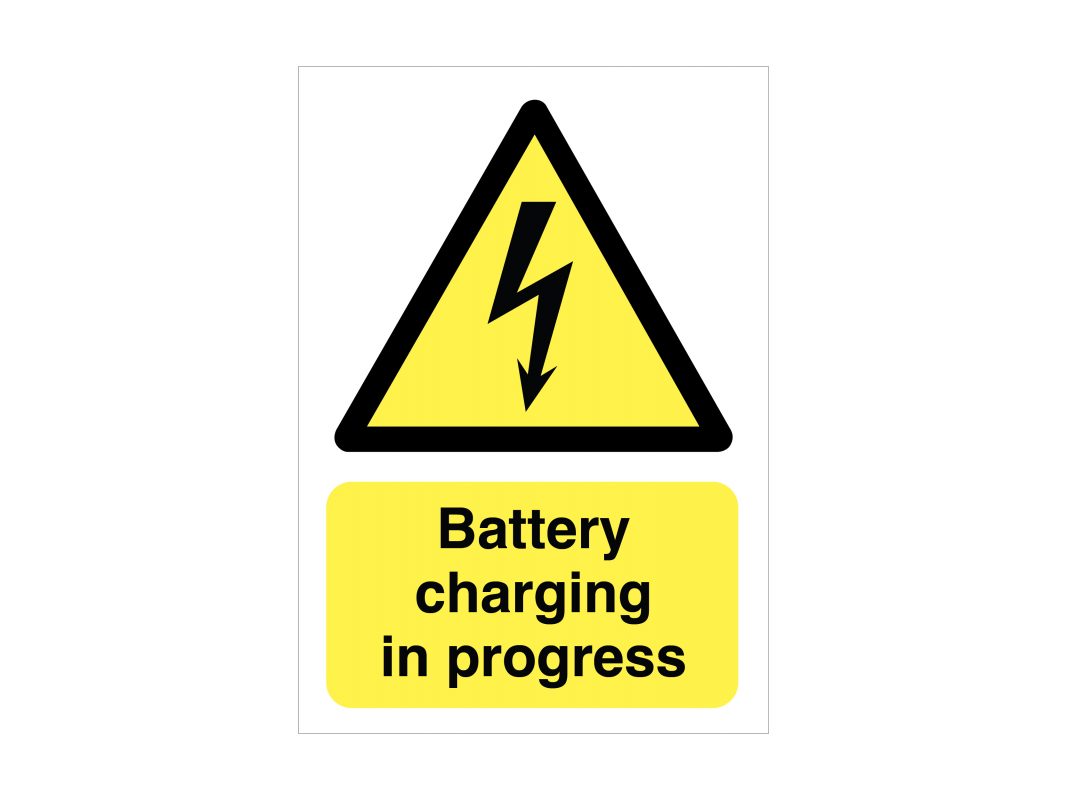 Battery Charging In Progress Electrical Sign | Imprint Signs & Graphics