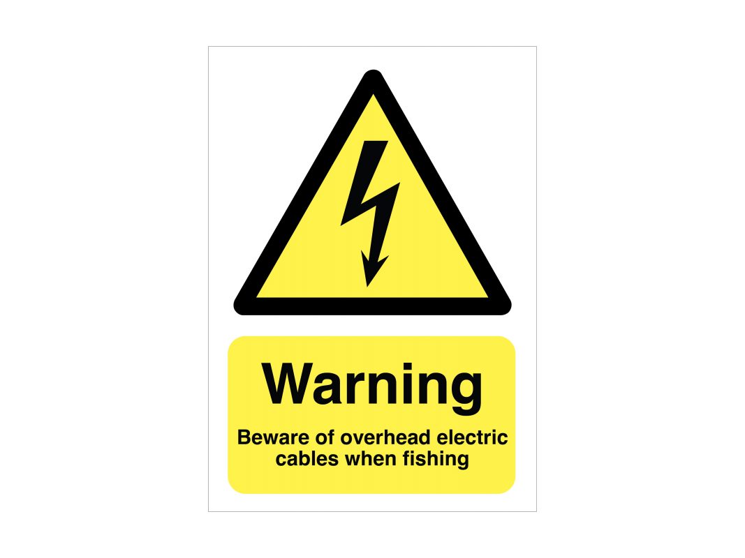 Beware Of Overhead Cables When Fishing Sign | Imprint Signs & Graphics