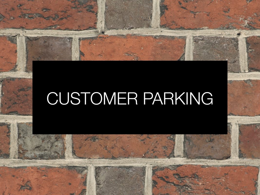 Customer Parking Sign Midnight Black Landscape | Imprint Signs & Graphics