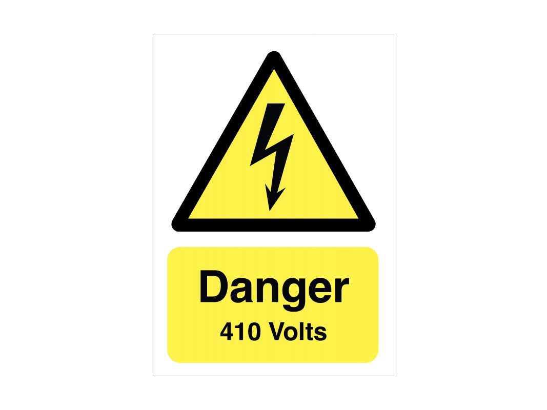 Danger 410 Volts Warning Sign | Imprint Signs & Graphics