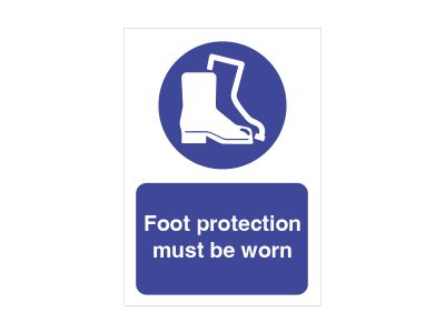 Foot Protection Must Be Worn Sign | Imprint Signs & Graphics