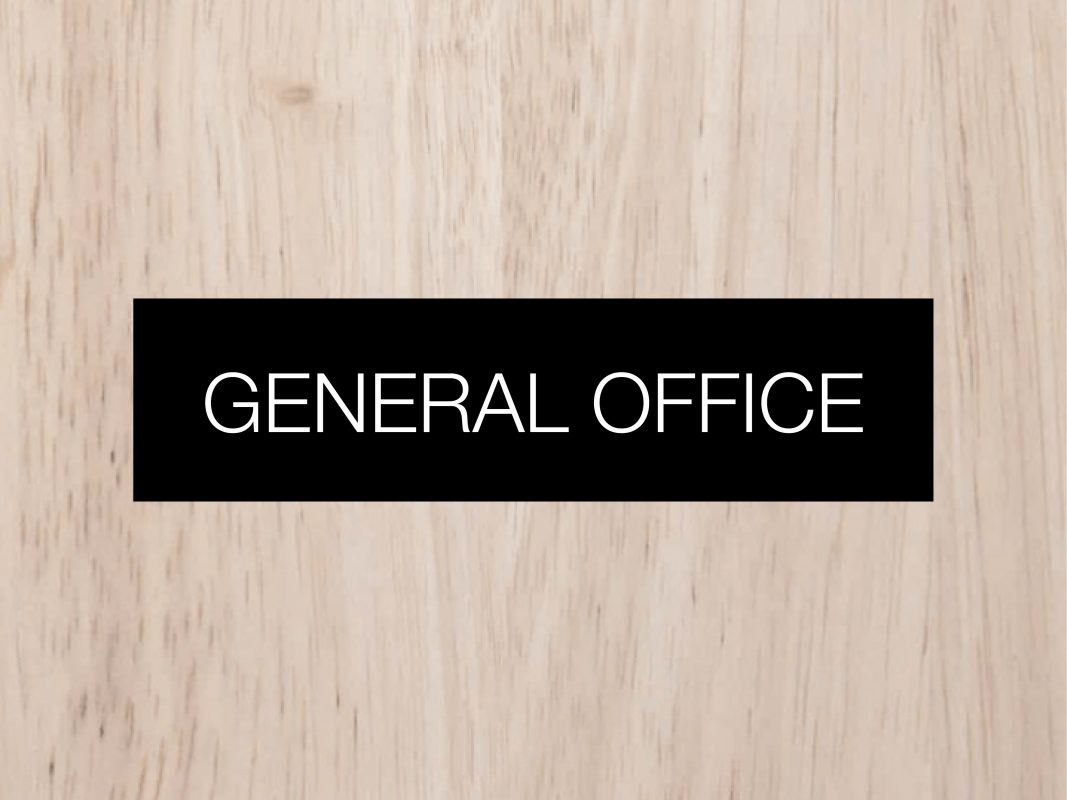 General Office Sign Midnight Black Landscape | Imprint Signs & Graphics