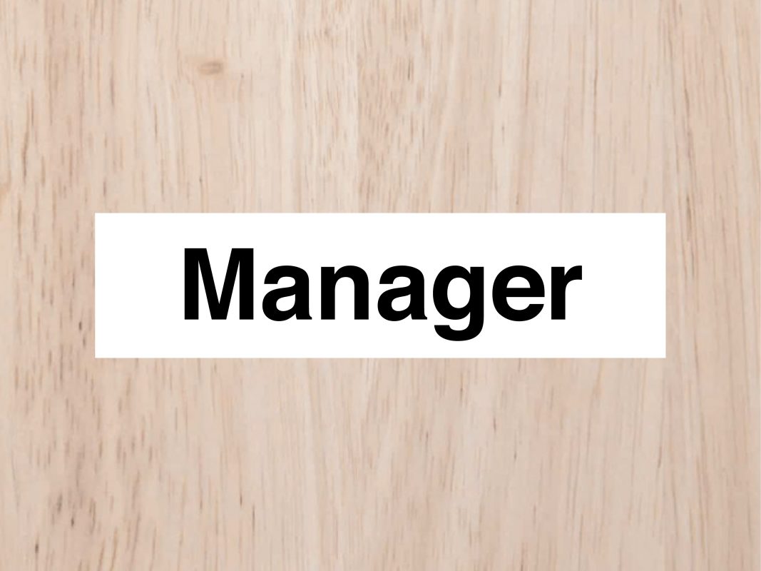 Manager Door Sign Standard Version | Imprint Signs & Graphics