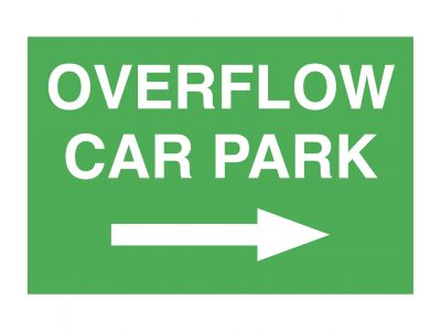 Overflow Car Park With Right Arrow Sign | Imprint Signs & Graphics