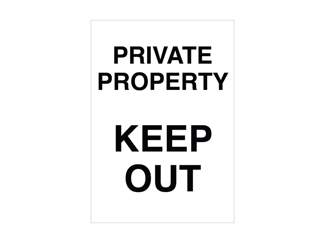 Private Property Keep Out Portrait Sign | Imprint Signs & Graphics