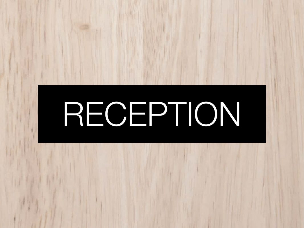Reception Door Sign Midnight Black Landscape | Imprint Signs & Graphics