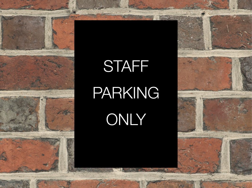 Staff Parking Only Sign Midnight Black | Imprint Signs & Graphics