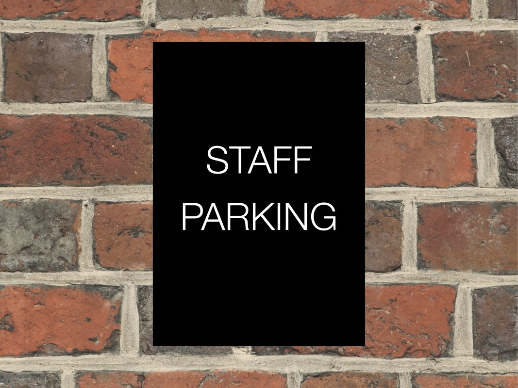 Staff Parking Sign Midnight Black | Imprint Signs & Graphics