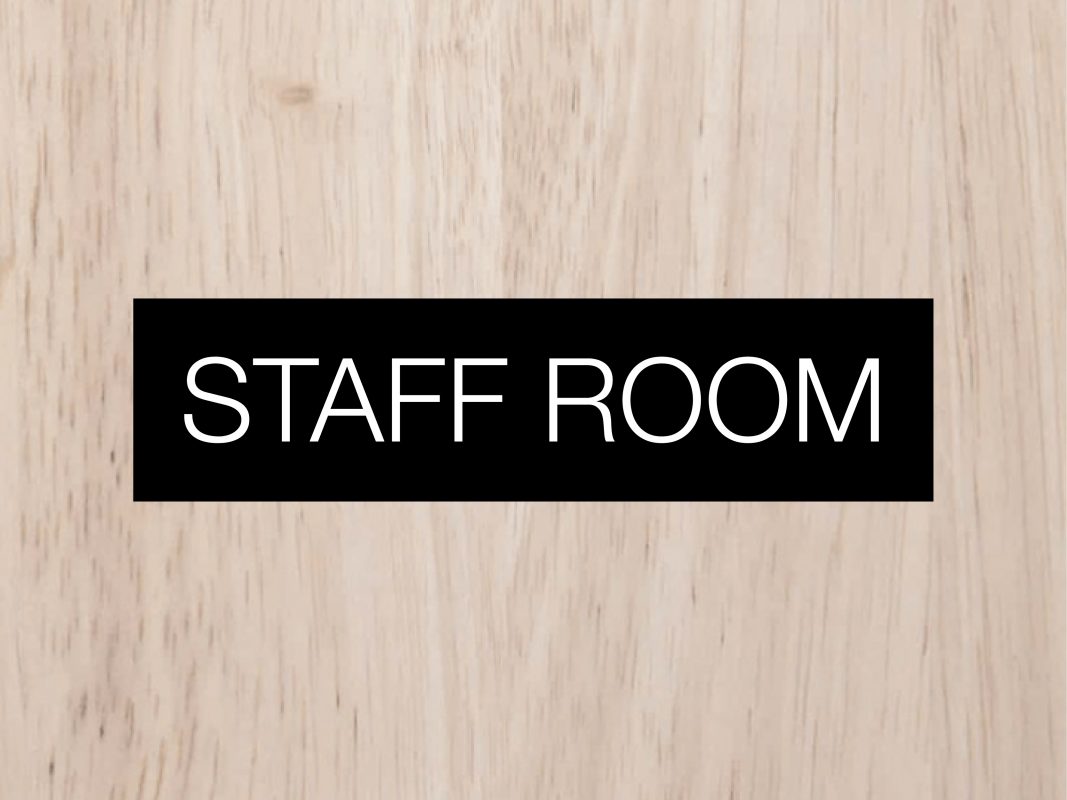 Staff Room Sign Midnight Black Landscape | Imprint Signs & Graphics