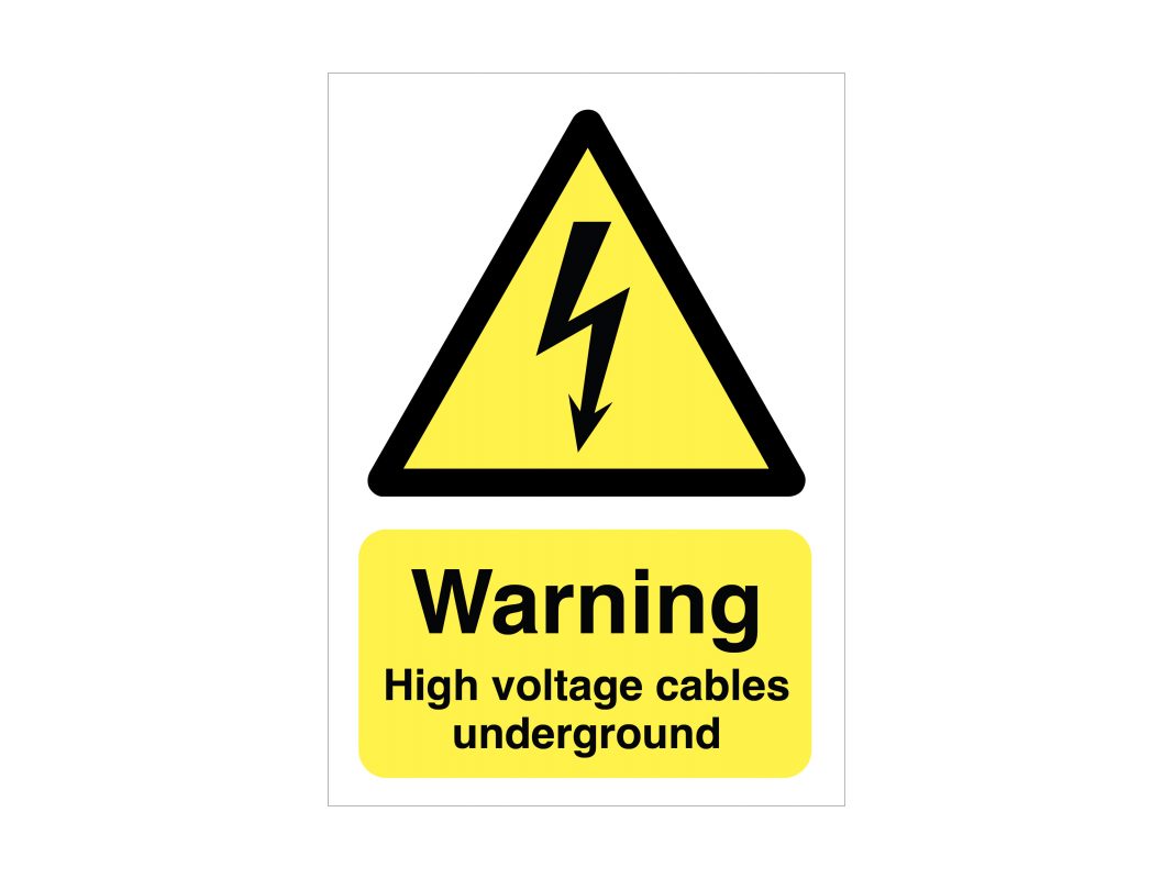 Warning High Voltage Cables Underground Electrical Sign | Imprint Signs ...