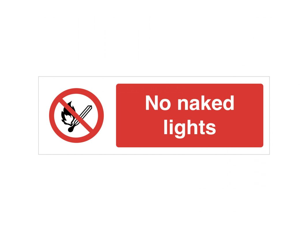 No Naked Lights Safety Sign | Imprint Signs & Graphics