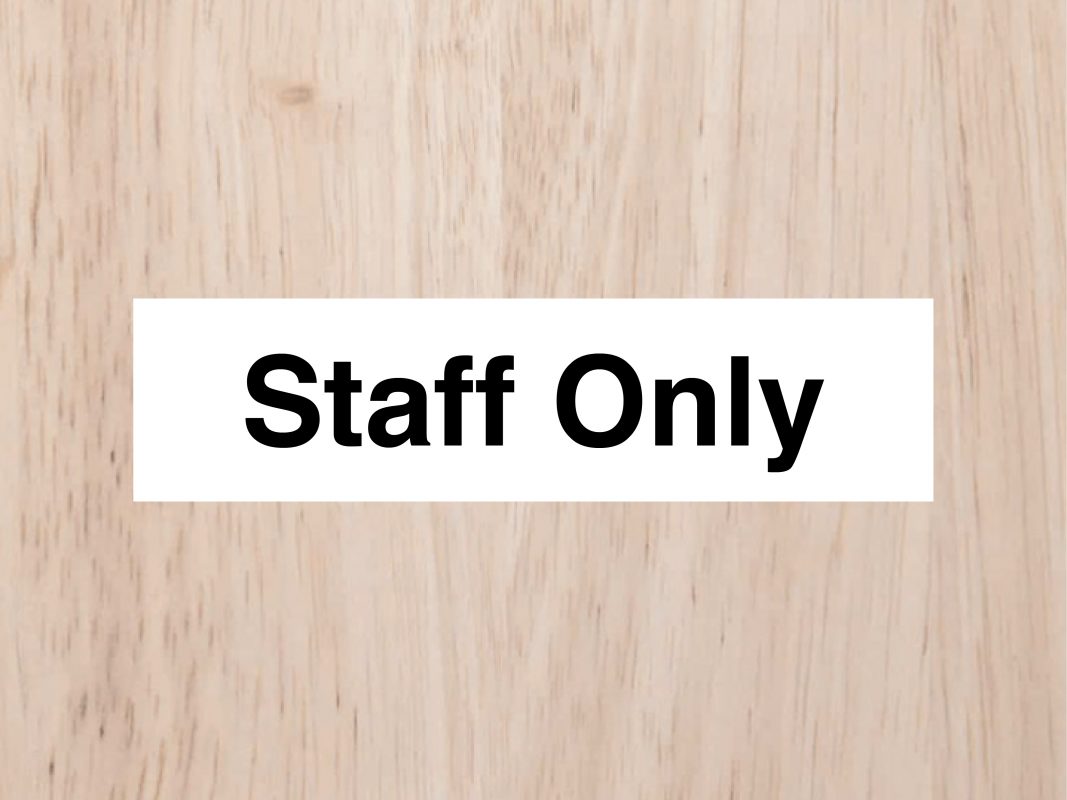 Staff Only Sign | Imprint Signs & Graphics